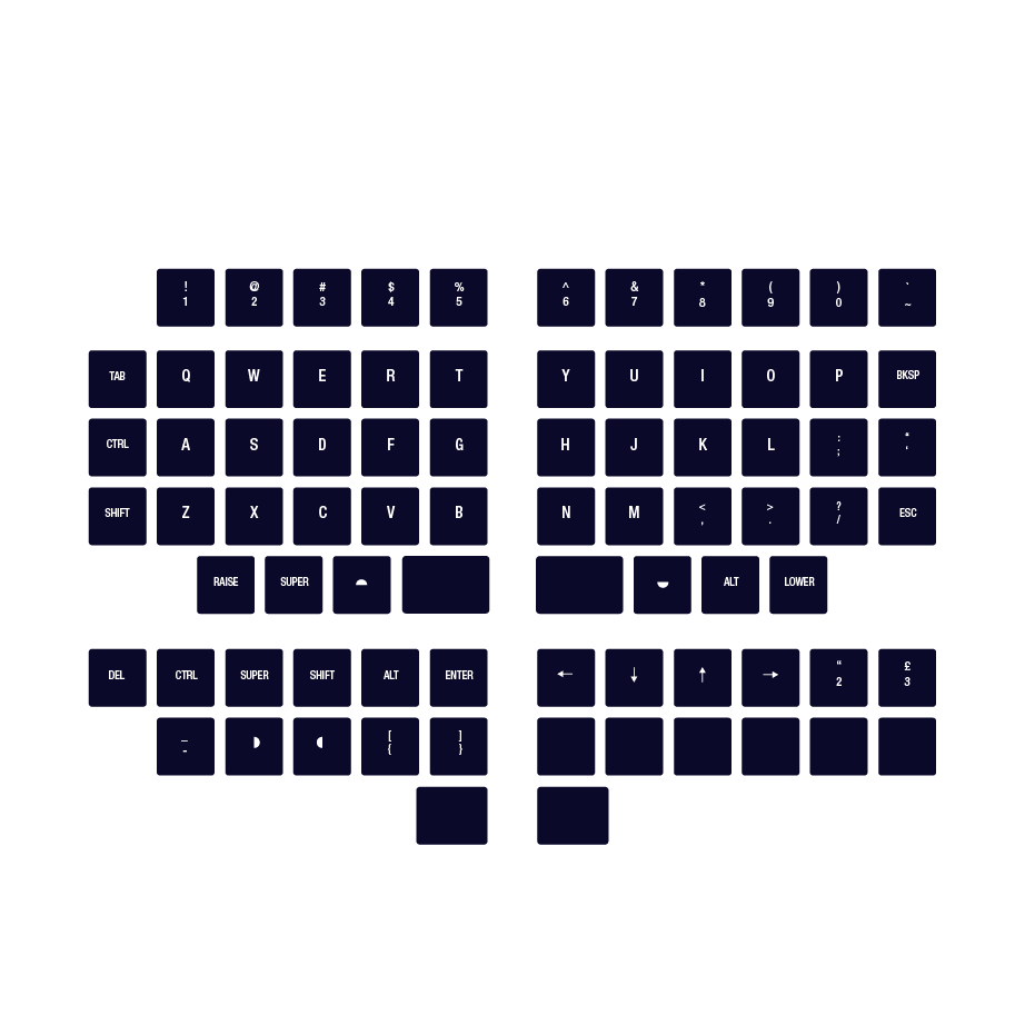 MBUK Split XDA Printed Keycaps – Mechboards